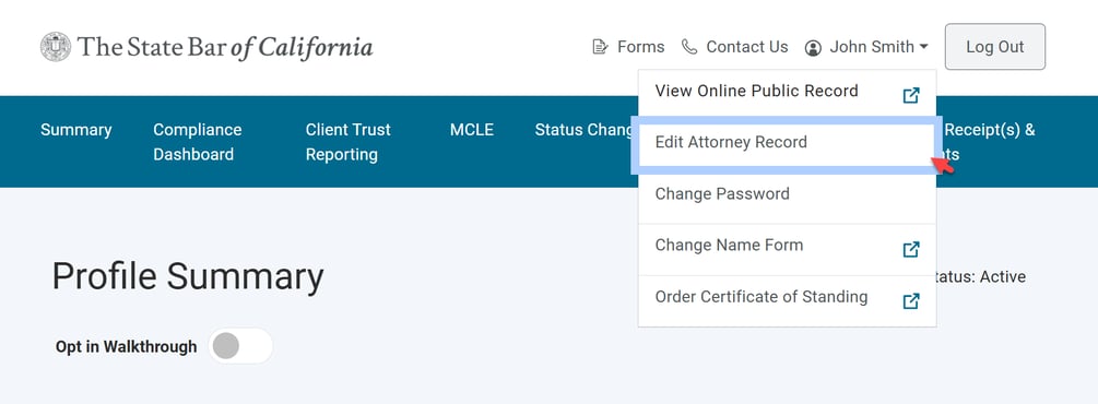 Complete your attorney record verification requirement