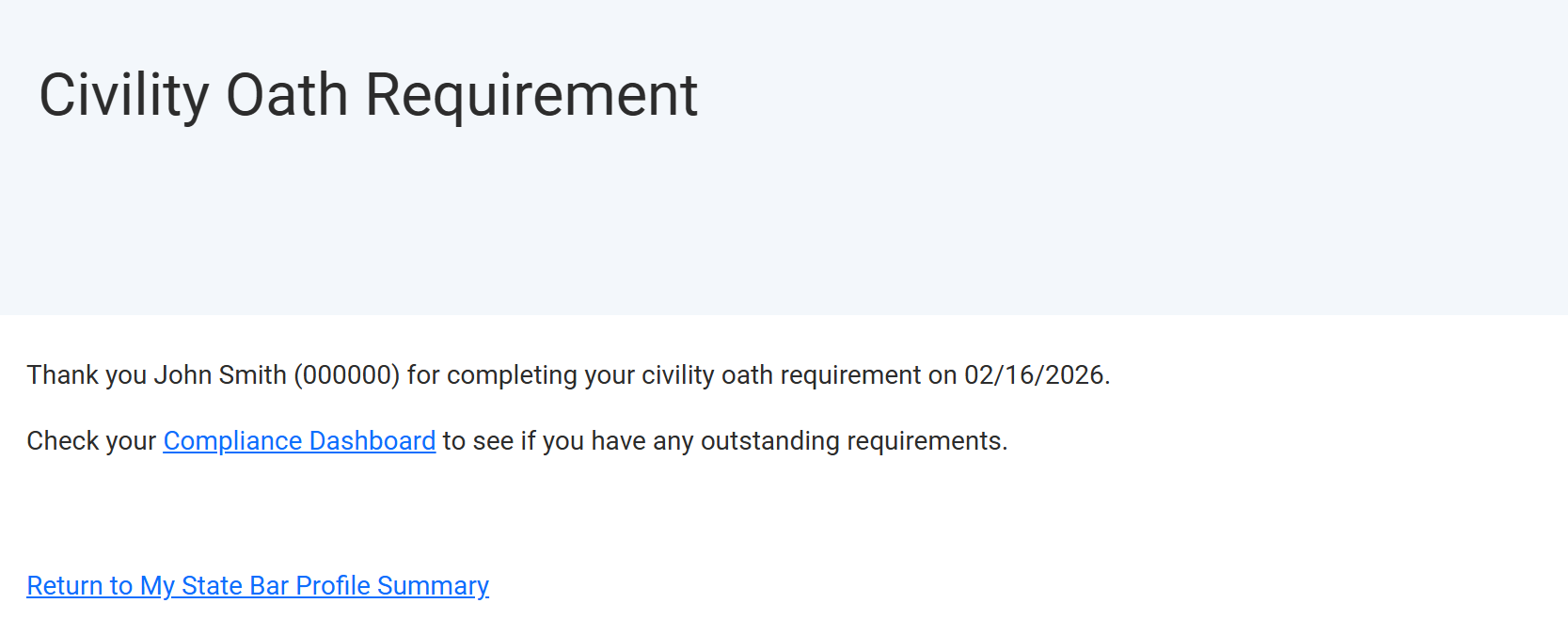 Submit your civility oath declaration