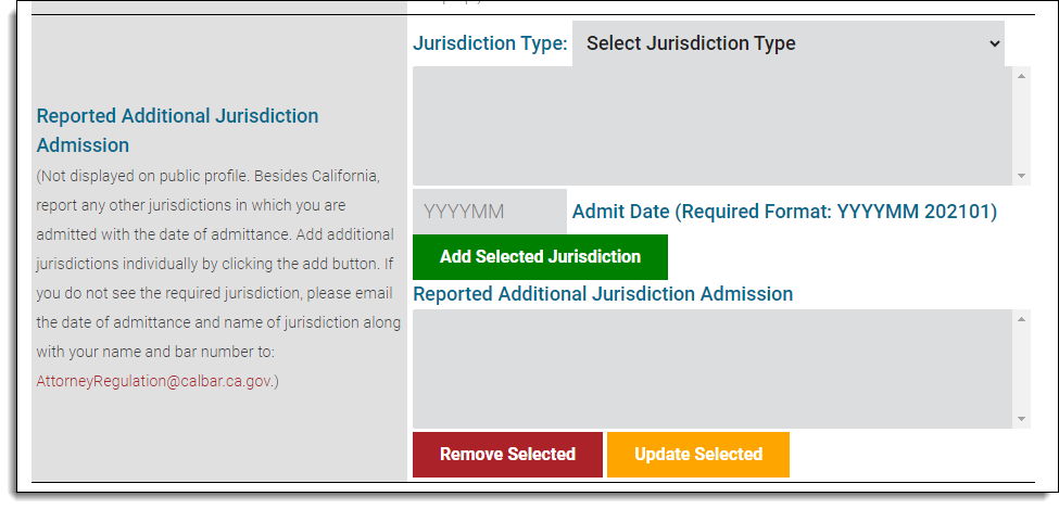 Confirm your attorney record information