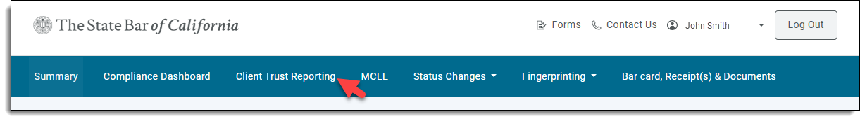 Report client trust account updates