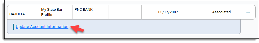 Report client trust account updates