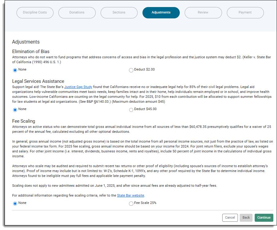 Pay your annual fees