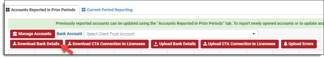 Report client trust account updates