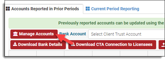 Report client trust account updates