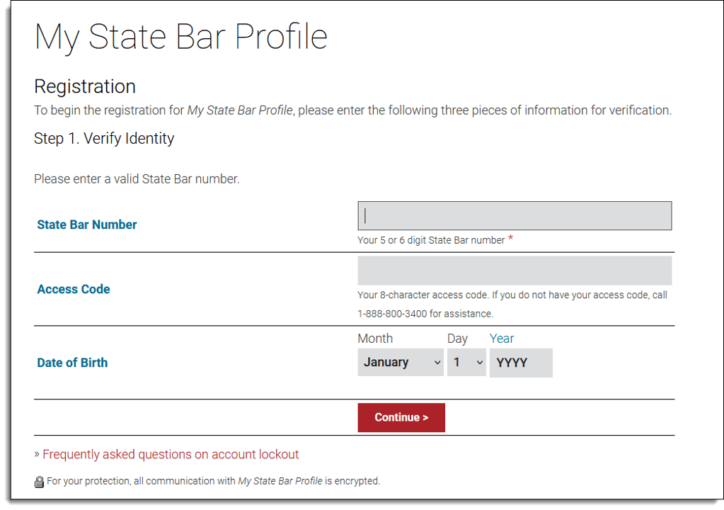 Log in as a new user
