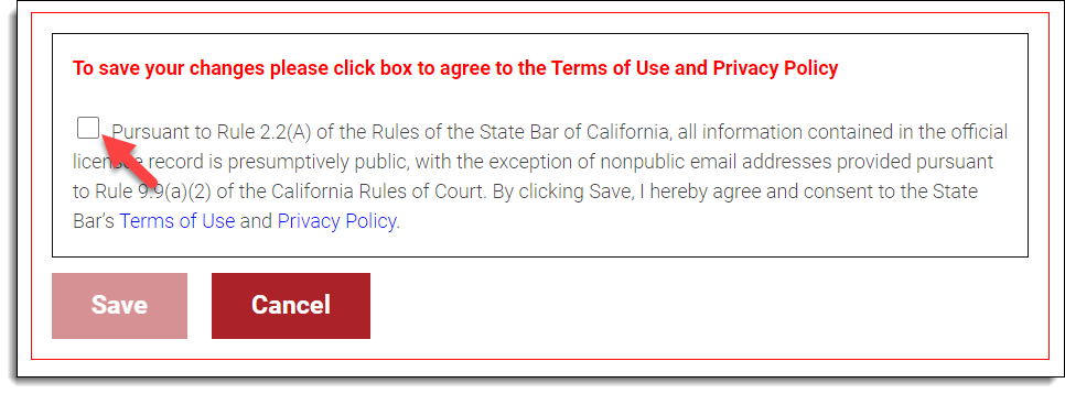 Update attorney record information