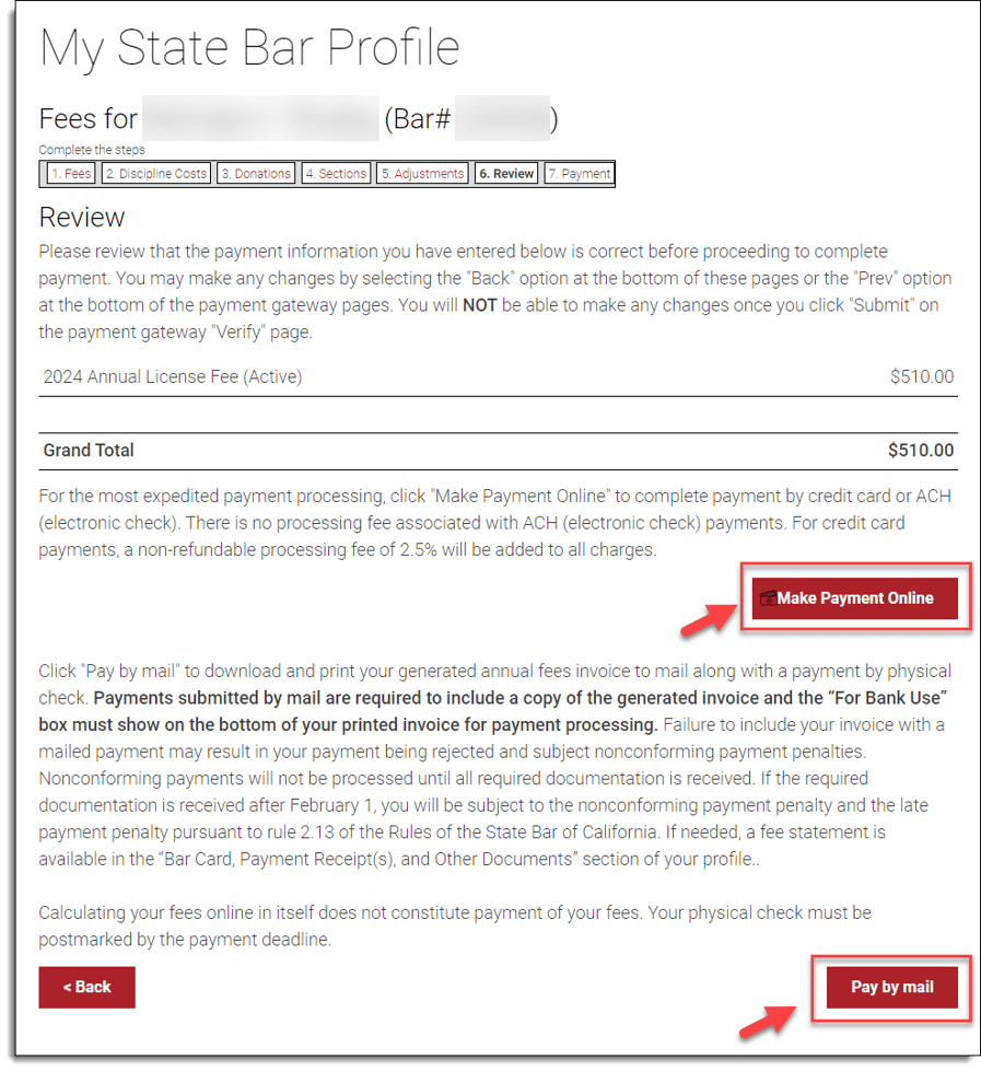 Pay your annual fees