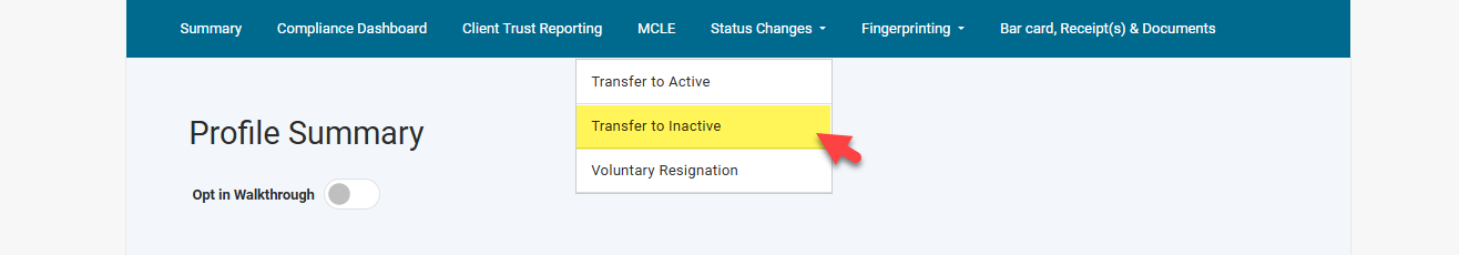 License status changes