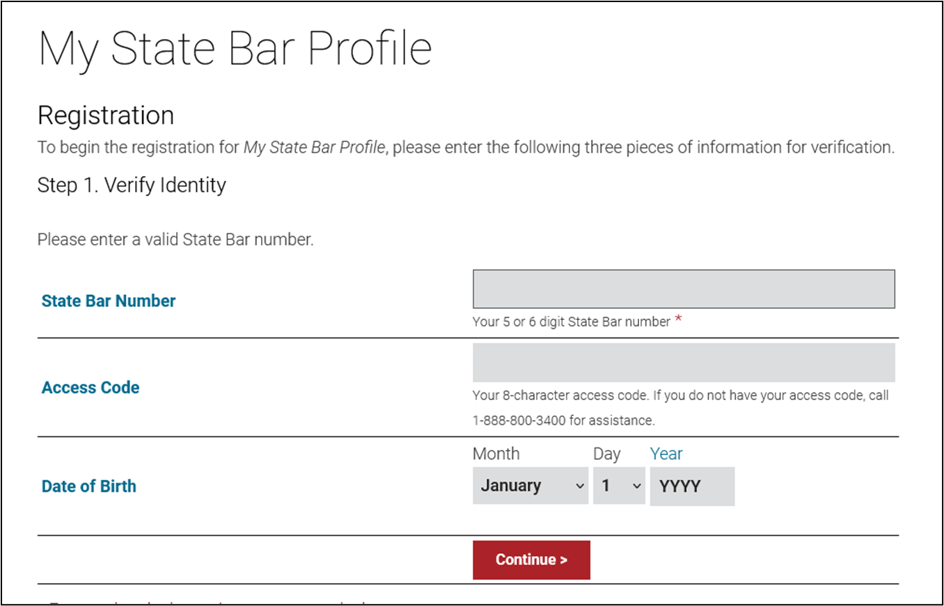 Log in as a new user